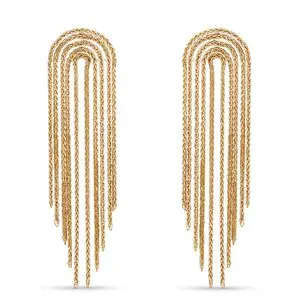 TOSCANO Chain Dangle Arch Earrings 14k Yellow Gold - Yg
