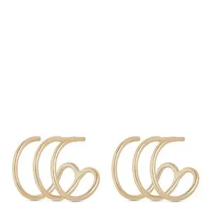 Benbridge 14k Yellow Gold 10mm Triple Cuff Earrings - Yg