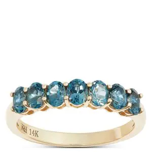 Benbridge 7 Oval Topaz Ring In 14k Yellow Gold - Blue