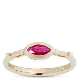 Benbridge 14k Yellow Gold Ruby Ring - Red