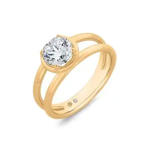 BELLA PONTE 14k Yellow Gold Split Shank Engagement Ring Setting - Yg
