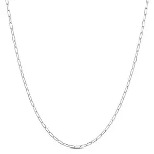 Benbridge 14k White Gold 18-inch Paperclip Chain Necklace - Wg