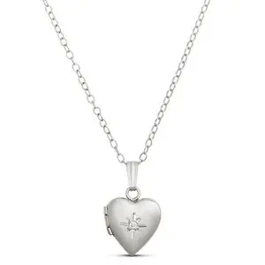 Benbridge Heart Diamond Locket Necklace - Ss