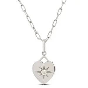 IKUMA Diamond Heart Pendant Necklace - Wg