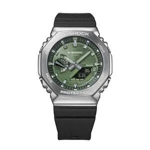 G-Shock 2100 Series Green Dial Watch 44.4mm - Stainless Steel