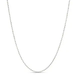 Benbridge Mooncut Bead 14k White Gold Chain Necklace - Wg