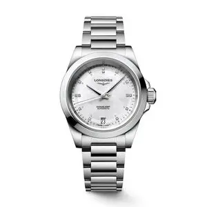 LONGINES Conquest Automatic Diamond Mother Of Pearl Dial Watch - Stainless Steel