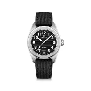 ZENITH Pilot Automatic Black Dial 40mm Watch - Stainless Steel