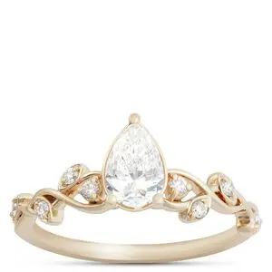 Benbridge Pear Shaped Diamond Engagement Ring In 14k Yellow Gold - Yg
