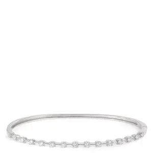Benbridge Round Diamond Bangle In 14k White Gold - Wg