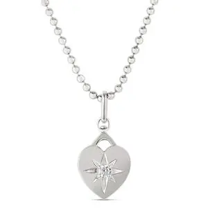 IKUMA Canadian Diamond Heart Pendant Necklace - Ss