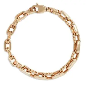 TOSCANO Rectangle Link Bracelet In 14k Yellow Gold - Yg