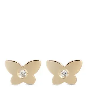 Benbridge Baby Butterfly 14k Yellow Gold Stud Earrings - Yg