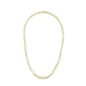 Roberto Coin Alternating Oval Link Necklace - Yg