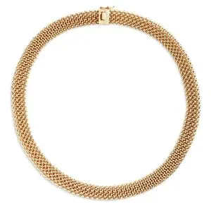 TOSCANO 14k Yellow Gold Mesh Link 17" Necklace - Yg