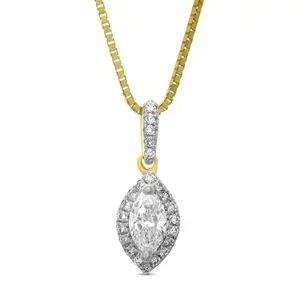 Benbridge Marquise Cluster Diamond Pendant In 14k Yellow Gold - Yg