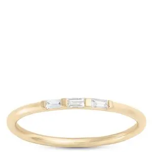 Benbridge 14k Yellow Gold Ring With Baguette Diamonds - Yg