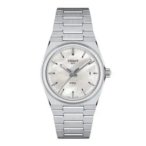 TISSOT PRX 35mm Mother-of-Pearl Dial Watch Silver