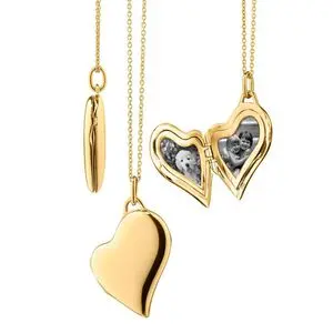 Monica Rich Kosann 22" Slim Heart Locket Necklace - Yg