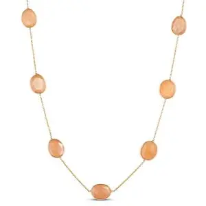 Benbridge 18-inch Moonstone Station Necklace - Orange