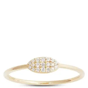 Benbridge Oval Pave Diamond Ring 14k Yellow Gold - Yg