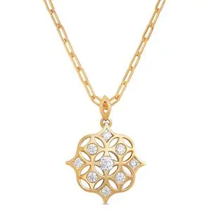 SIGNATURE Diamond Pendant Necklace In 18k Yellow Gold - Yg