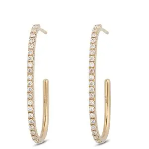 Benbridge Diamond Hoop Earrings In 14k Yellow Gold - Yg