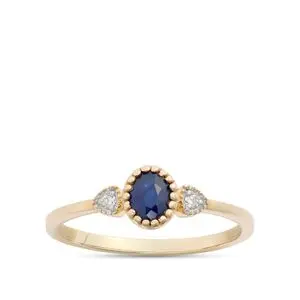 Benbridge Oval Sapphire Ring In 14k Yellow Gold - Purple