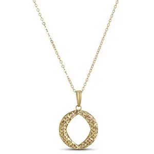 TOSCANO 14k Yellow Gold Open Circle Pendant - Yg