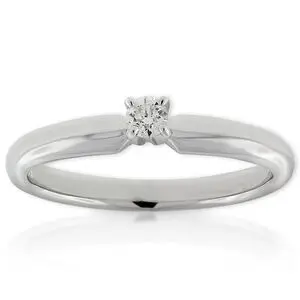 IKUMA 1/10 Ct. Diamond Ring In 14k White Gold - Wht