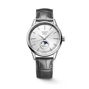 LONGINES Flagship Heritage Moonphase 38.5mm Watch - Stainless Steel