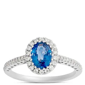 Benbridge Oval Sapphire And Diamond Ring - Blue