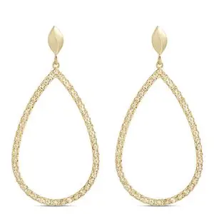 TOSCANO Open Pear Drop Earrings 14k Yellow Gold - Yg