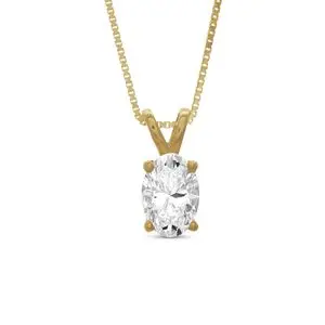 Benbridge Oval Solitaire Diamond Pendant - G-h