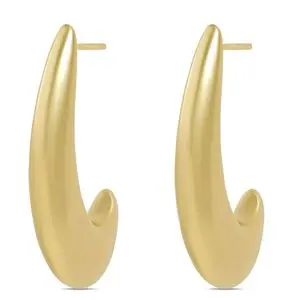 TOSCANO Sculpted Half Hoop Earrings - Yg