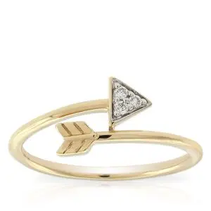 Benbridge 14k Diamond Arrow Ring - Yg
