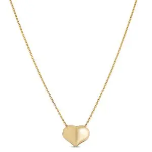Benbridge Puffed Heart Pendant Necklace - Yg