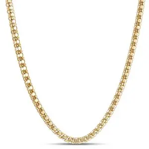 TOSCANO 14k Yellow Gold Popcorn Link Necklace - Yg