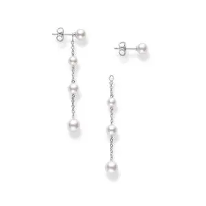 Mikimoto Akoya Pearl Dangle Earrings - White