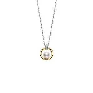 Mikimoto Akoya Pearl And Diamond Pendant - White