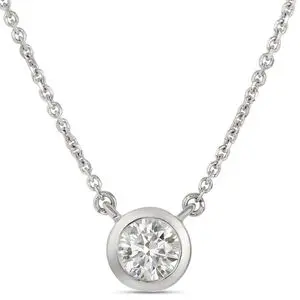 Benbridge Bezel-set Solitaire Diamond Pendant Necklace - J