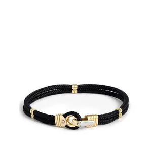 TOSCANO 8.5-inch Braided Cord Bracelet In 14k Gold - Tt