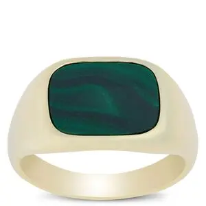Benbridge Cushion Cut Malachite Ring - Green
