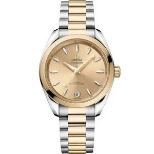 Omega Seamaster Aqua Terra Shades Steel Moonshine Gold Watch 34mm - Steel And Gold
