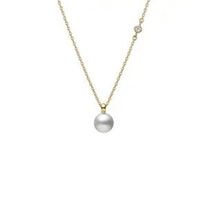 Mikimoto Akoya Pearl And Diamond Pendant - White