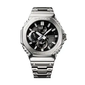 G-Shock Full Analog Black Dial Watch 46.3mm - Stainless Steel