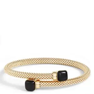 TOSCANO Onyx Tipped Bangle Bracelet - Black