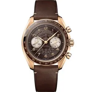 Omega Speedmaster Chronoscope Bronze Gold 43mm Watch - Brown