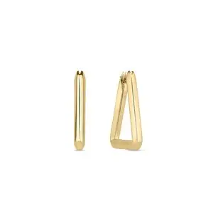 Roberto Coin 18k Yellow Gold Triangle Hoop Earrings - Yg