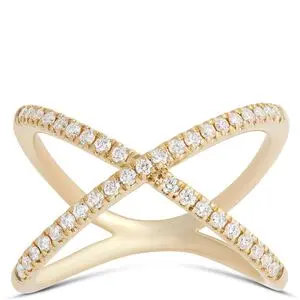 Benbridge Crisscross Diamond Ring - Yg